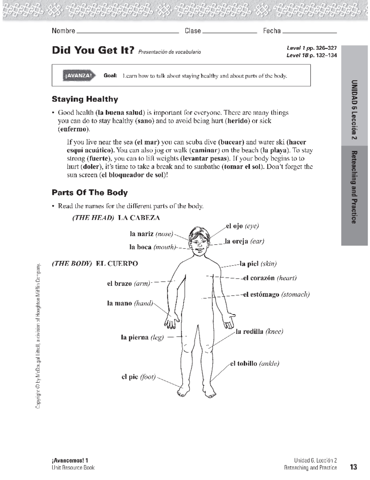 WB El cuerpo - Spanish Doc - Studocu
