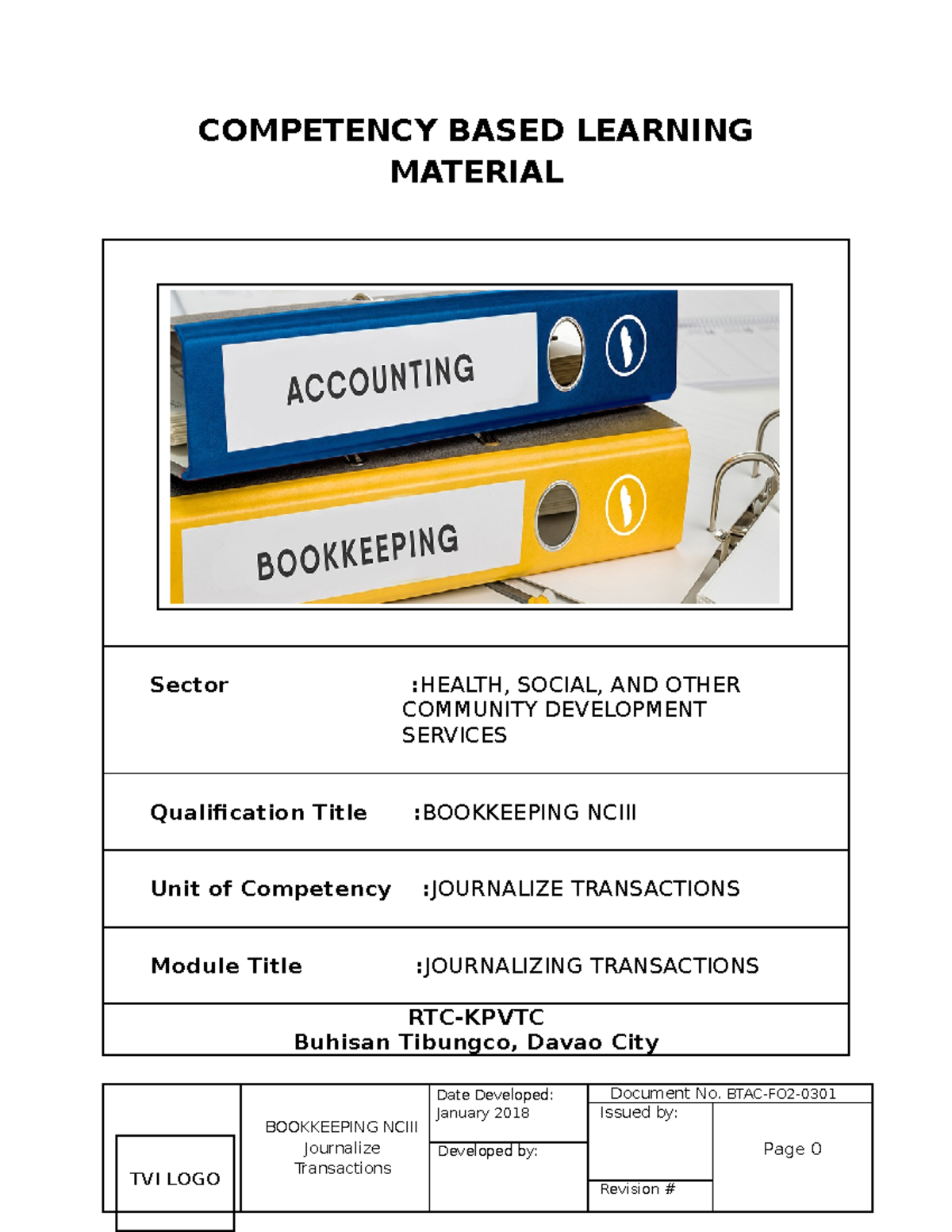 accounting manual sample according to gaap - TVI LOGO COMPETENCY BASED ...