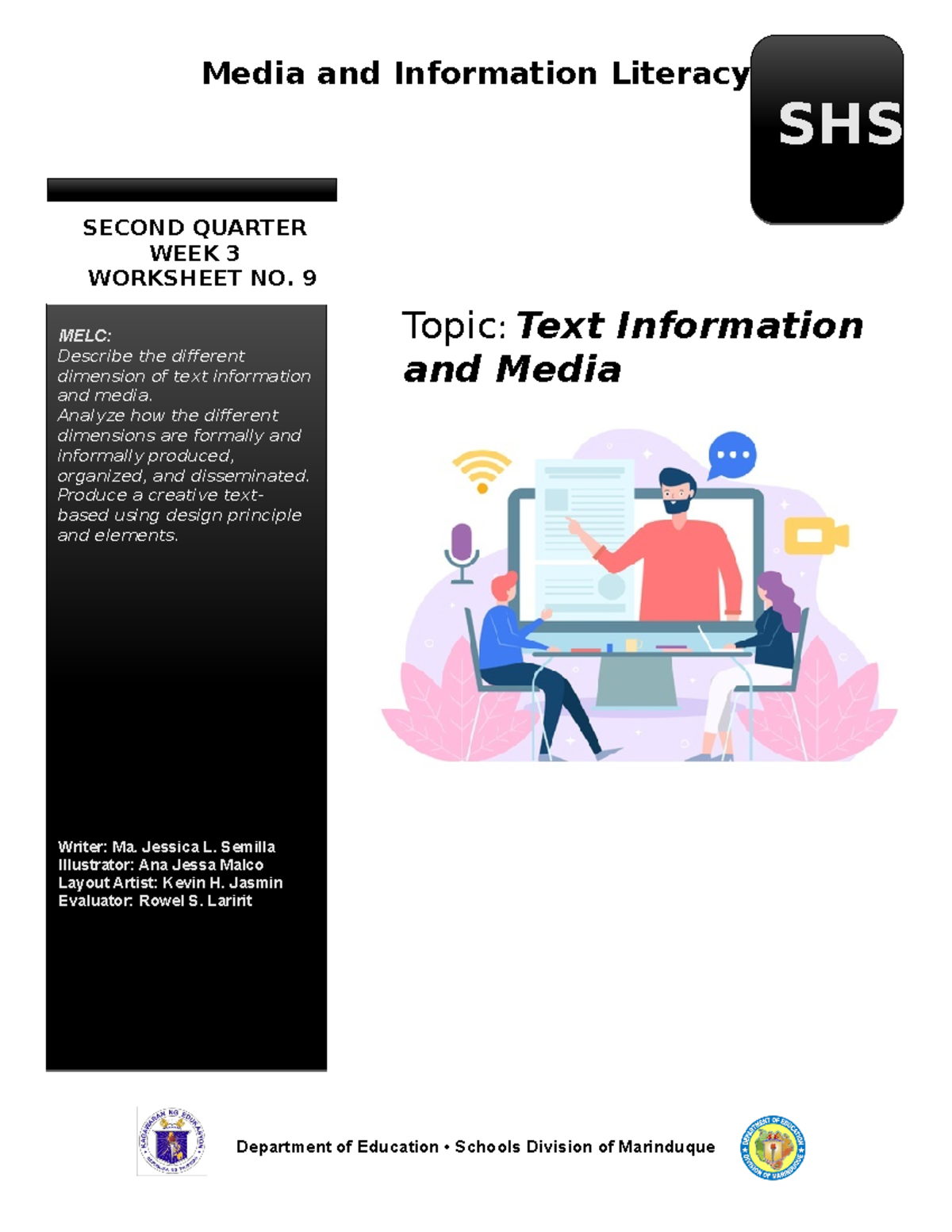 Lesson 9 Text Information and Media - Media and Information Literacy ...