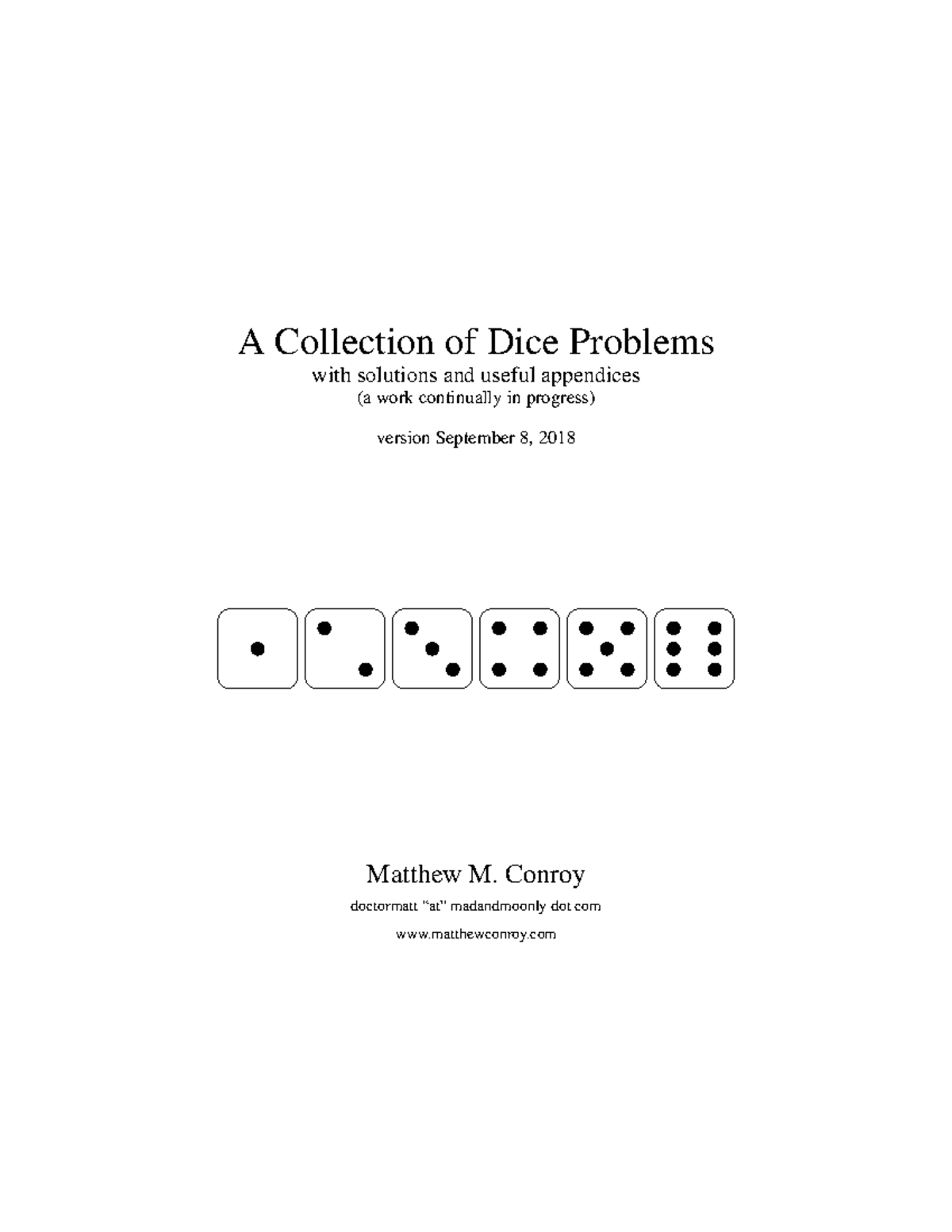 All Dice Problems - All dice problem one can think of - A Collection of ...