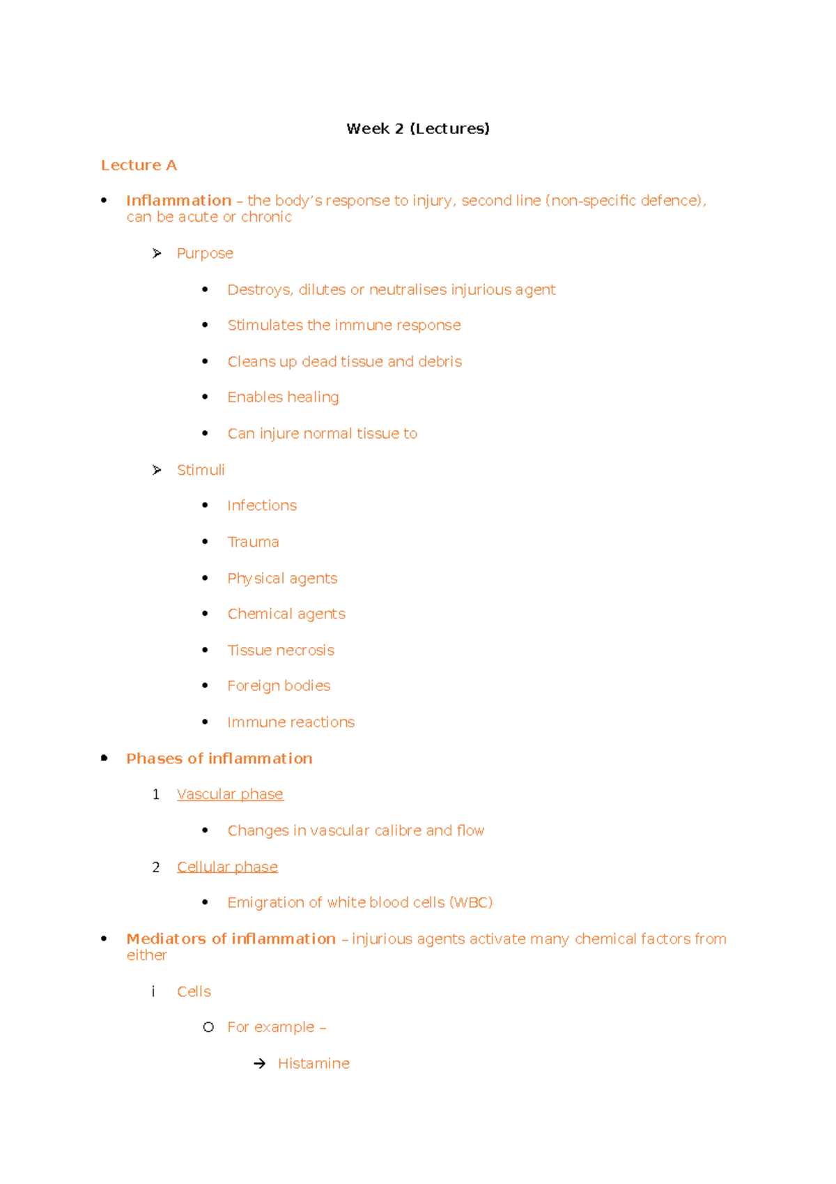 Week 2 - BIOL122 - Lecture notes 2 - Week 2 (Lectures) Lecture A ...