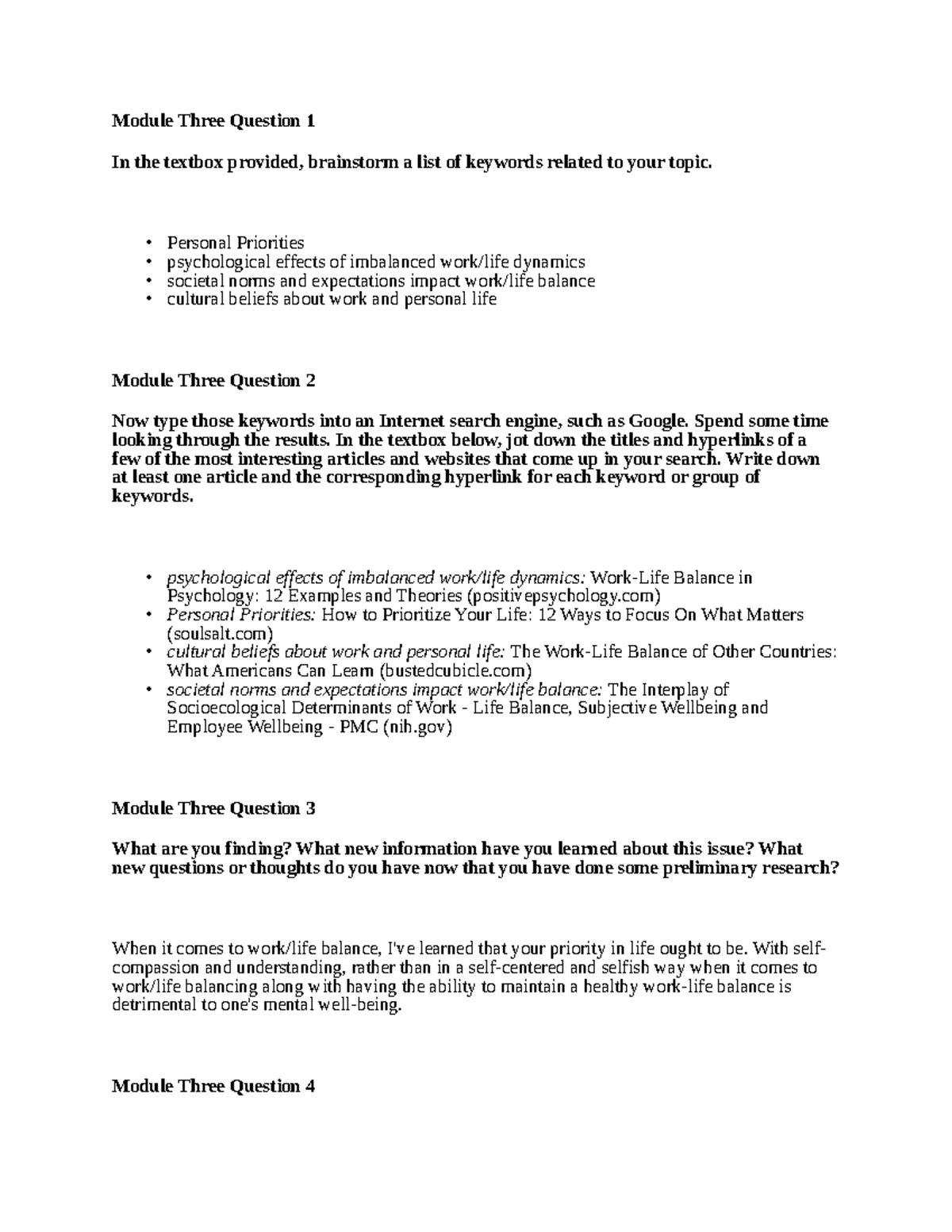 SCS 200 Applied Social Sciences - Module Three Question 1 In the textbox provided, brainstorm a ...