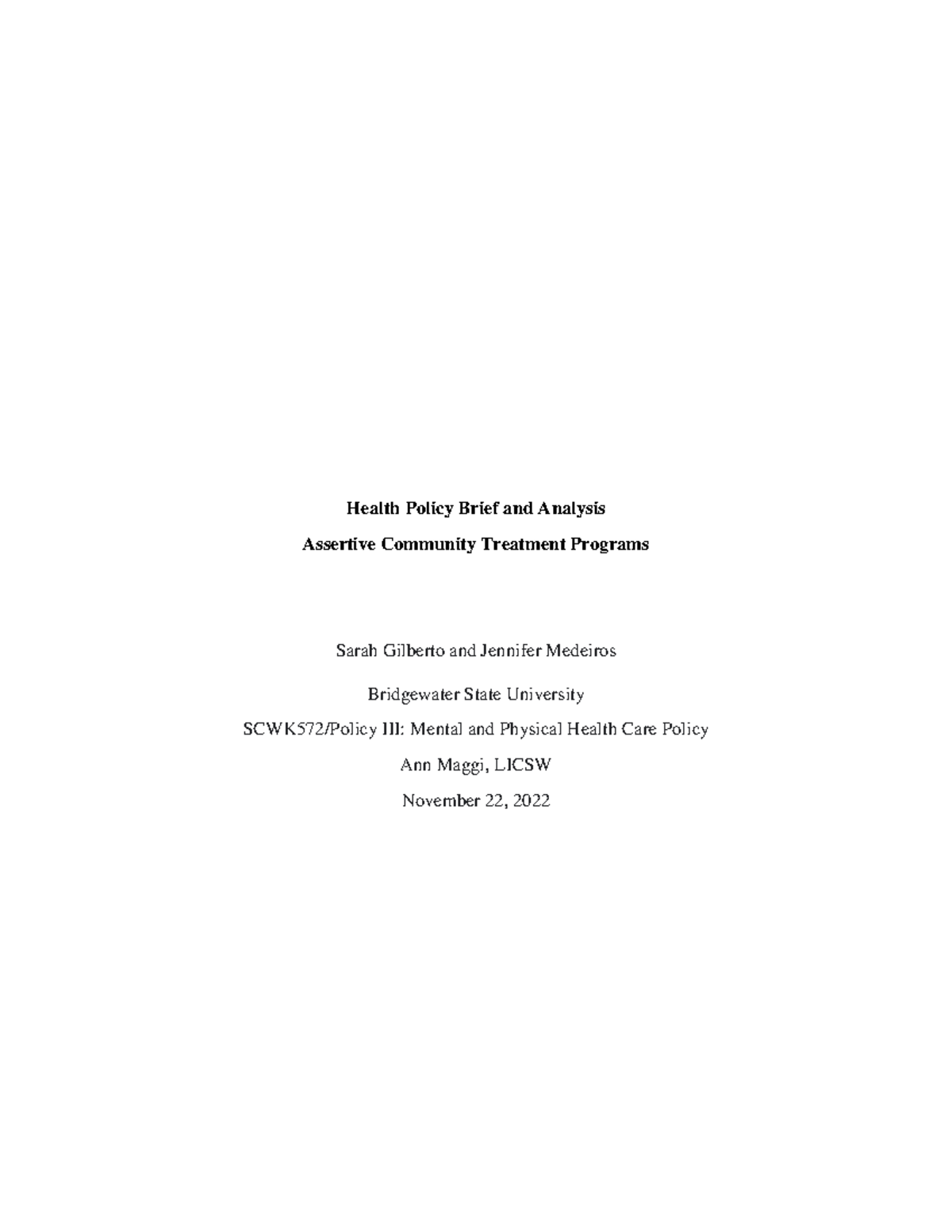 Health Policy Brief and Analysis - Health Policy Brief and Analysis ...