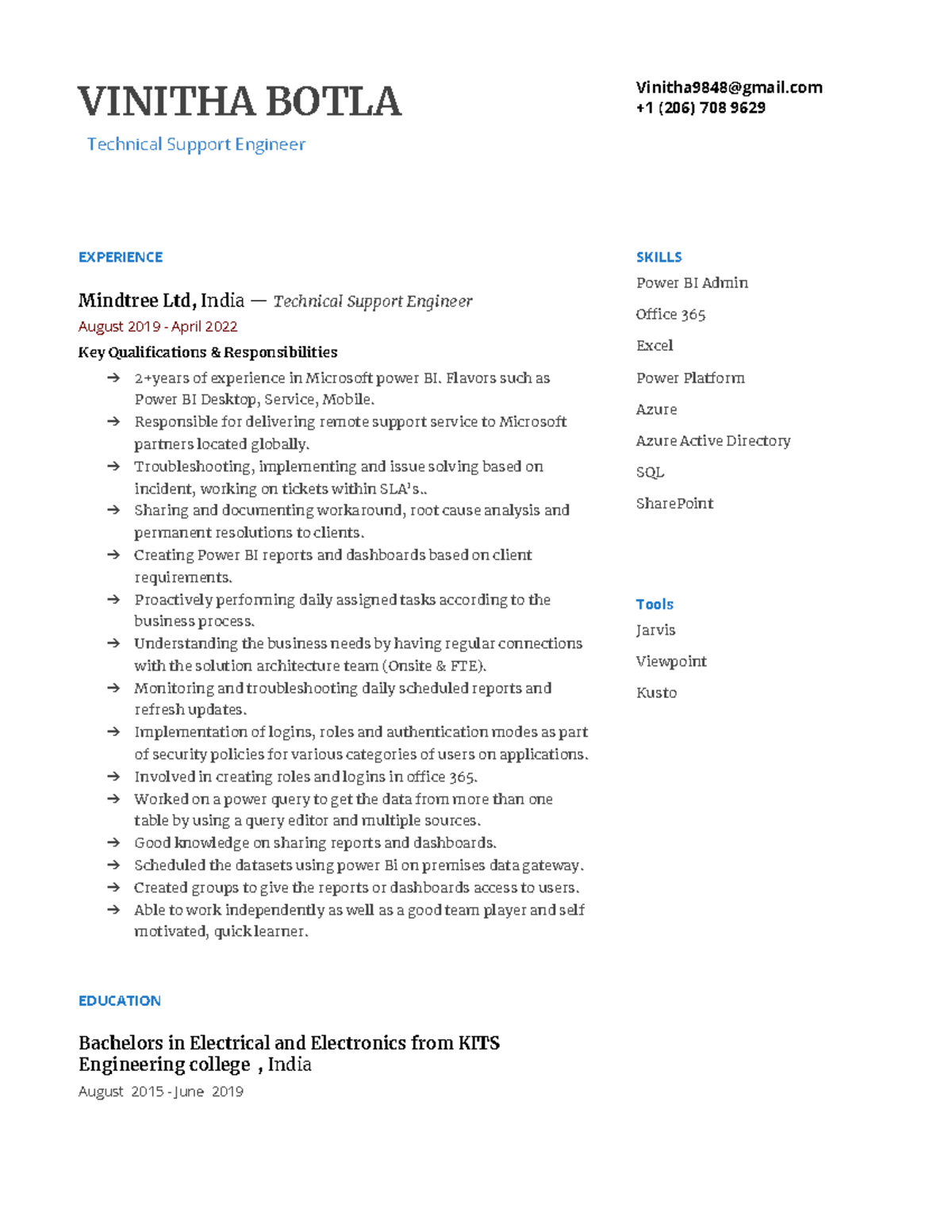 Vinitha ss Resume - Hello, This is Harsha, I do have a Sitecore ...