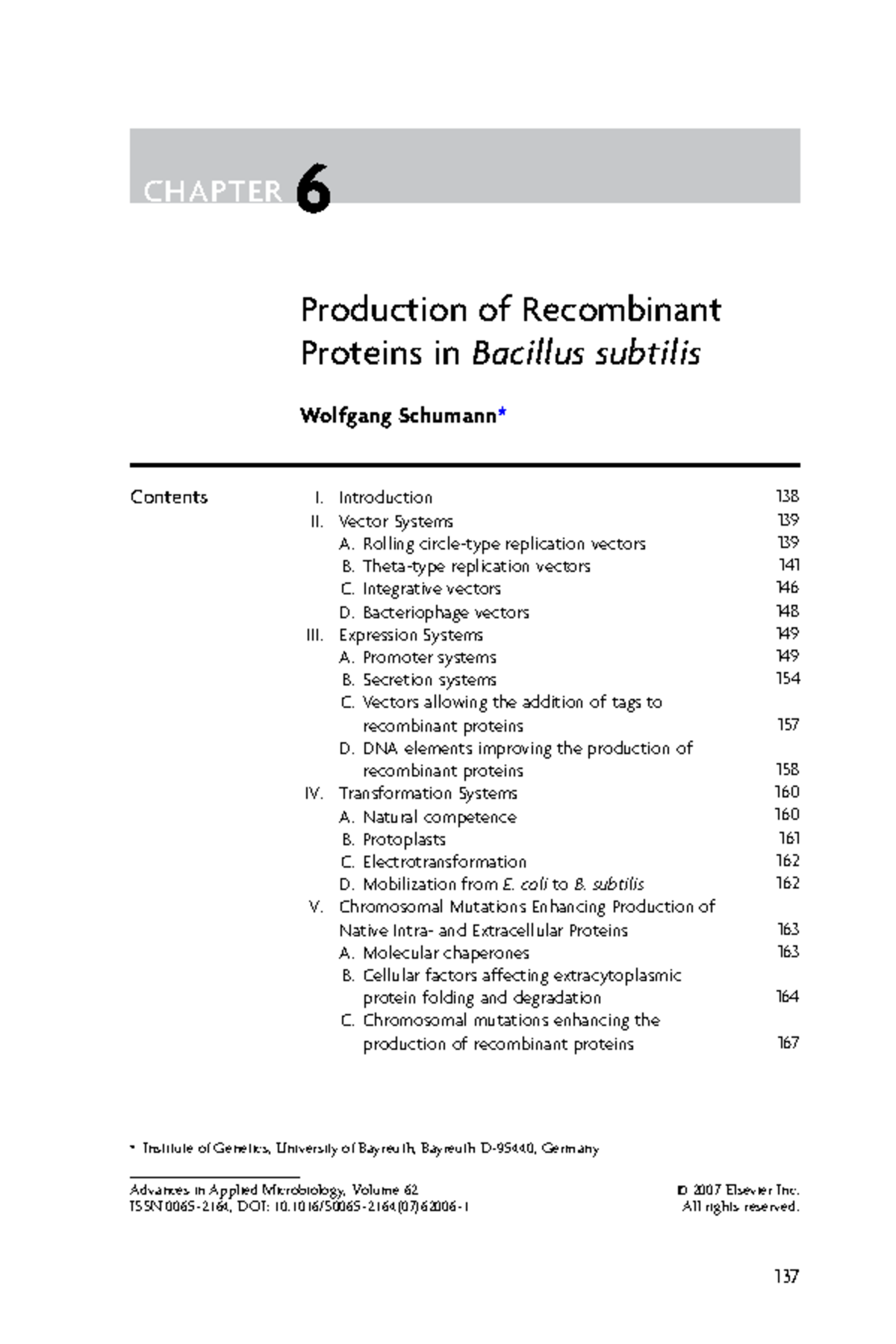 Bacillus subtilis - Artículo - CHAPTER 6 Production of Recombinant Proteins in Bacillus subtilis ...