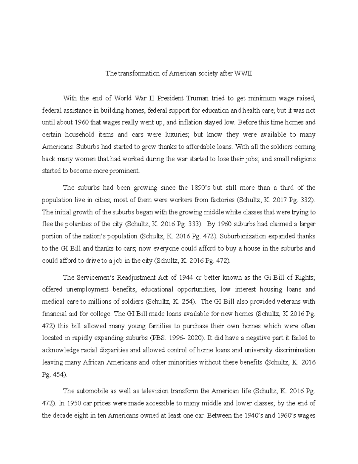 World War II week 5 assignment for week 5 - The transformation of ...