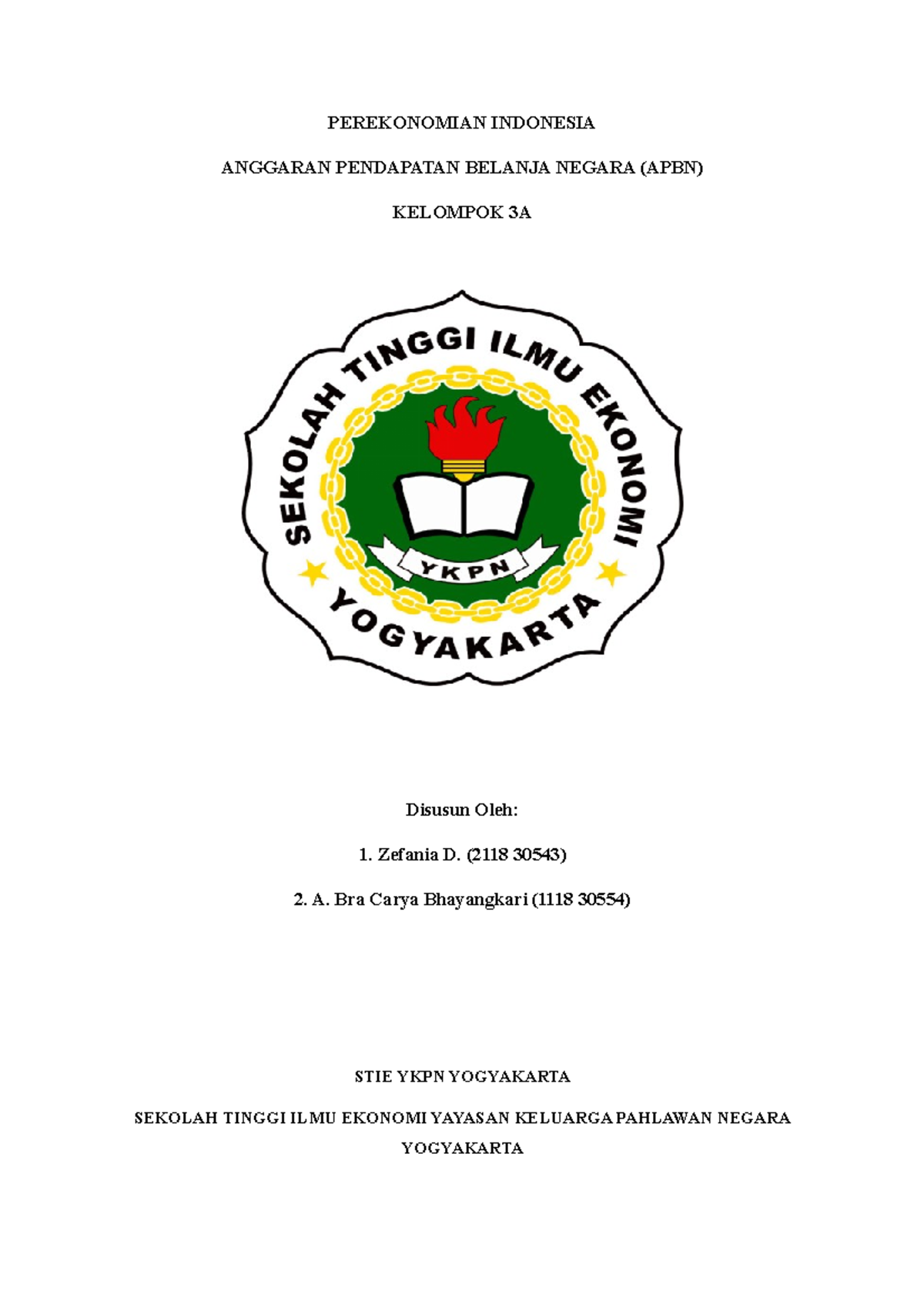 APBN dalam pemerintahan indonesia - Sejarah Pemikiran Ekonomi - Sekolah Tinggi Ilmu Ekonomi YKPN ...