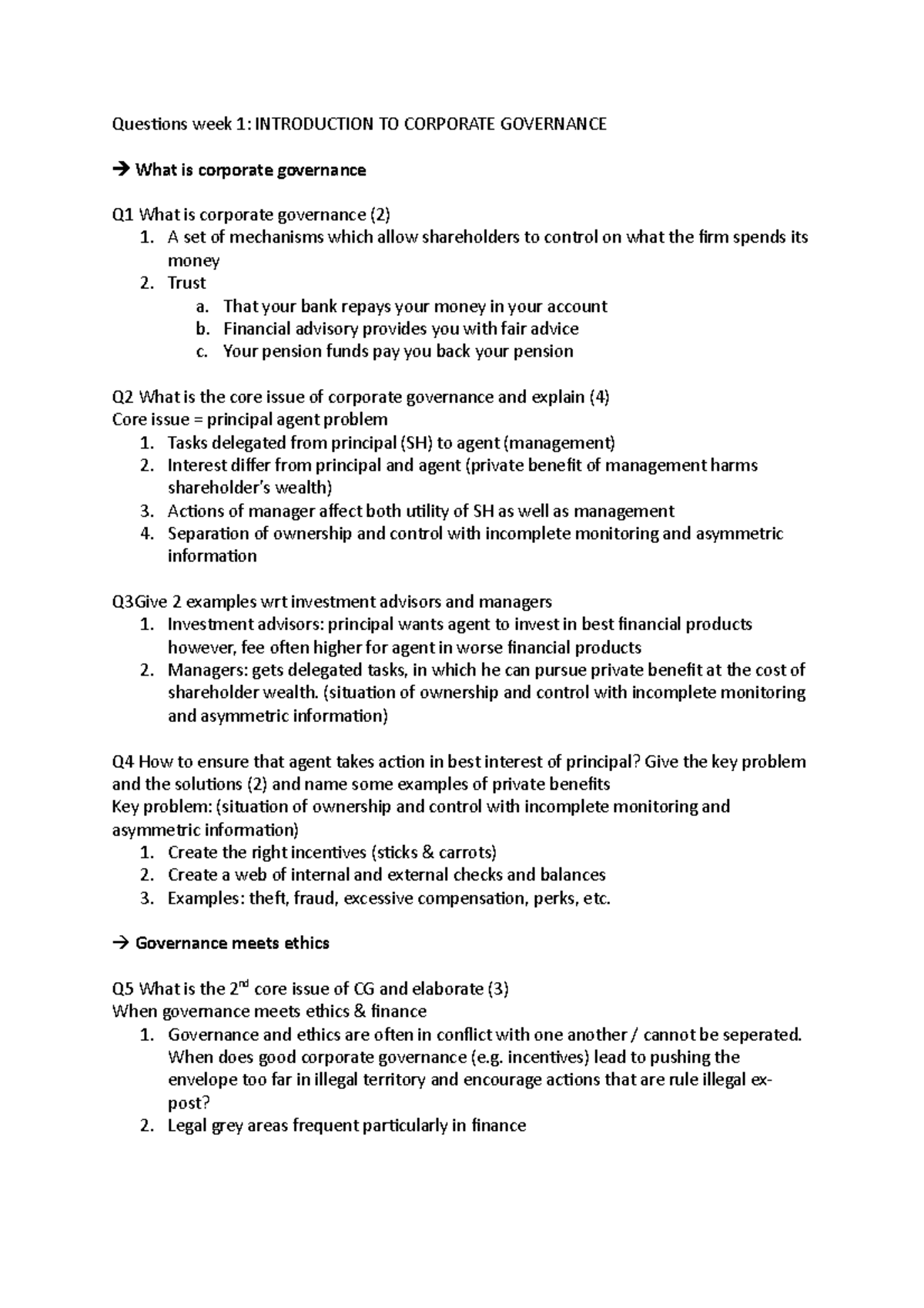 Answers to all questions CG - Questions week 1: INTRODUCTION TO ...