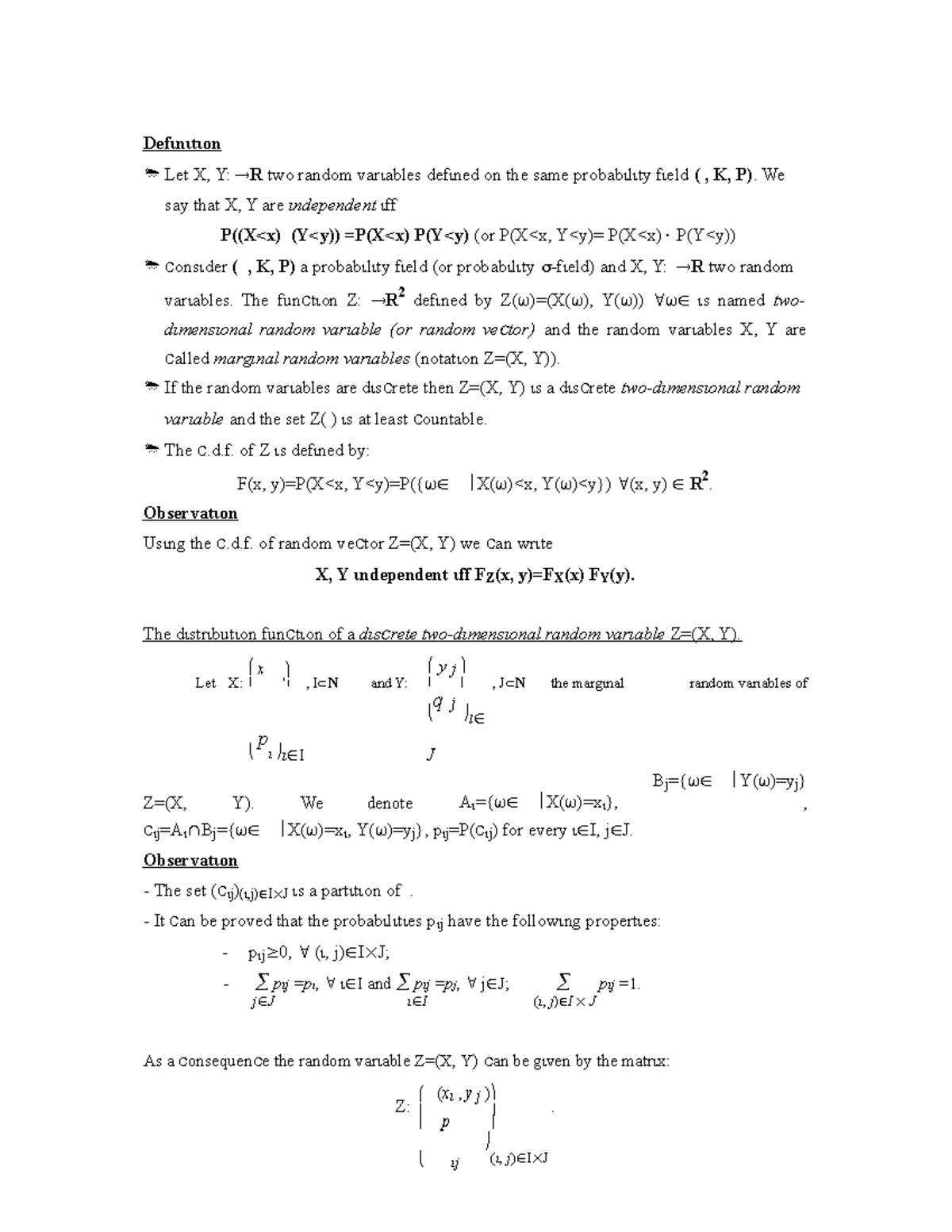 Mate 7 - Mathematical analysis - Let X, Y: the same ( , K, P). We say ...