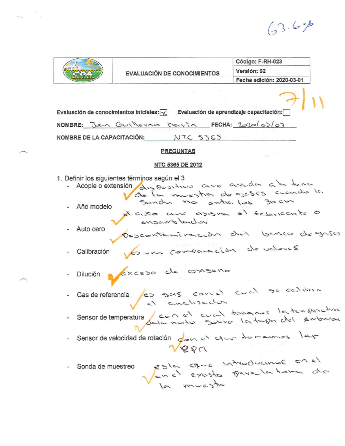 NTC 5365 - Esta norma establece las especificaciones para la prestación del servicio que - Studocu