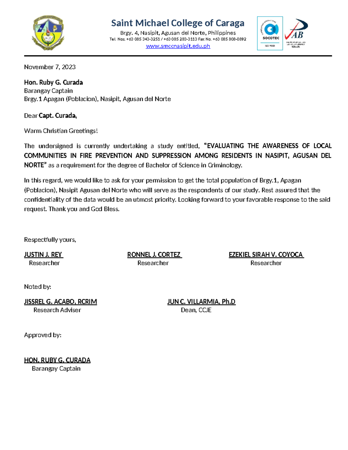 Brgy- letters - notes - Brgy. 4, Nasipit, Agusan del Norte, Philippines ...