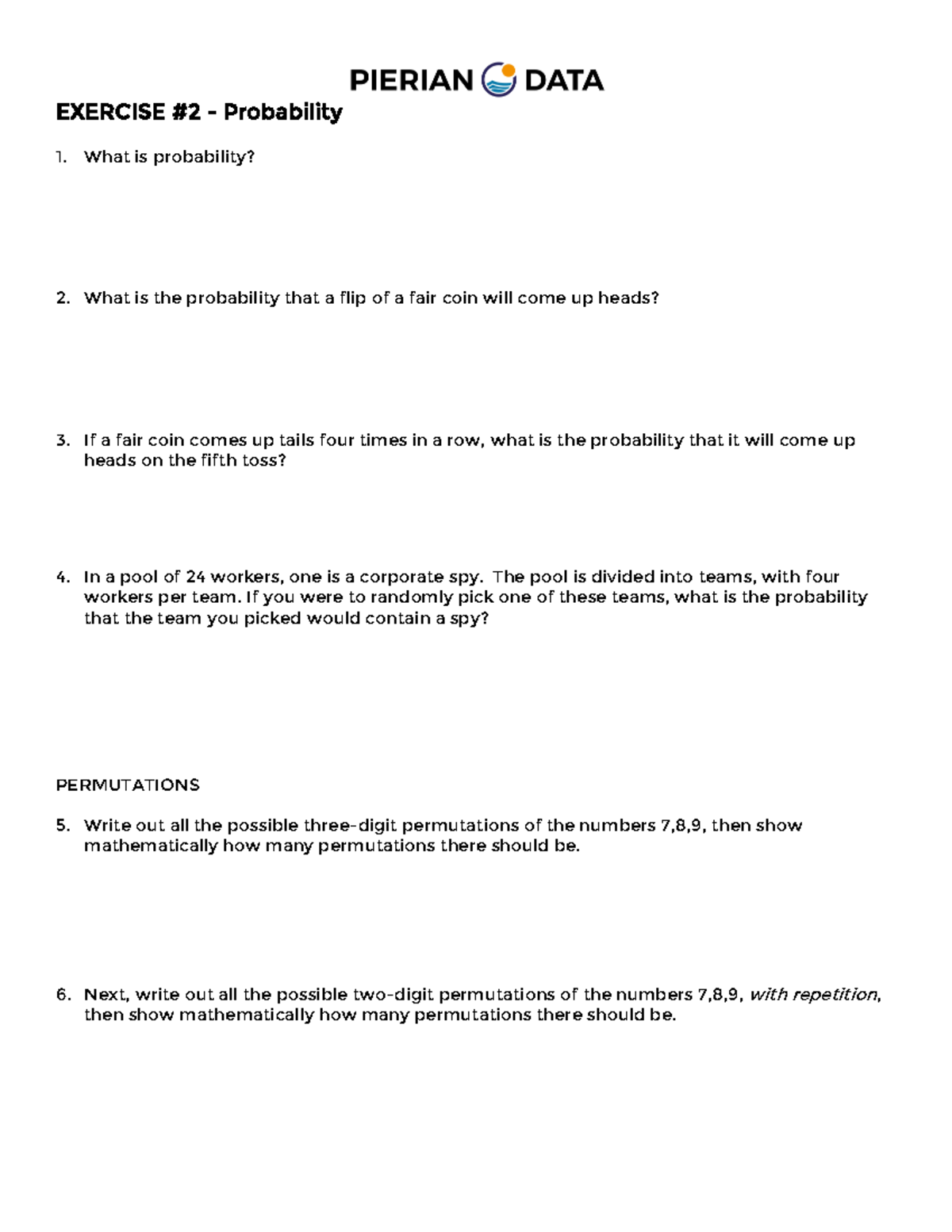 Exercise 02-Probability - EXERCISE # 2 - Probability What is ...