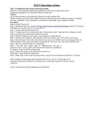 Exp 1-familiarising computer - Experiment No: 1 Familiarization of various Computer Hardware ...