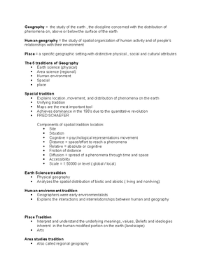 Human Geography : Study Guide - Final Guide - Geog Hu a Geography ...