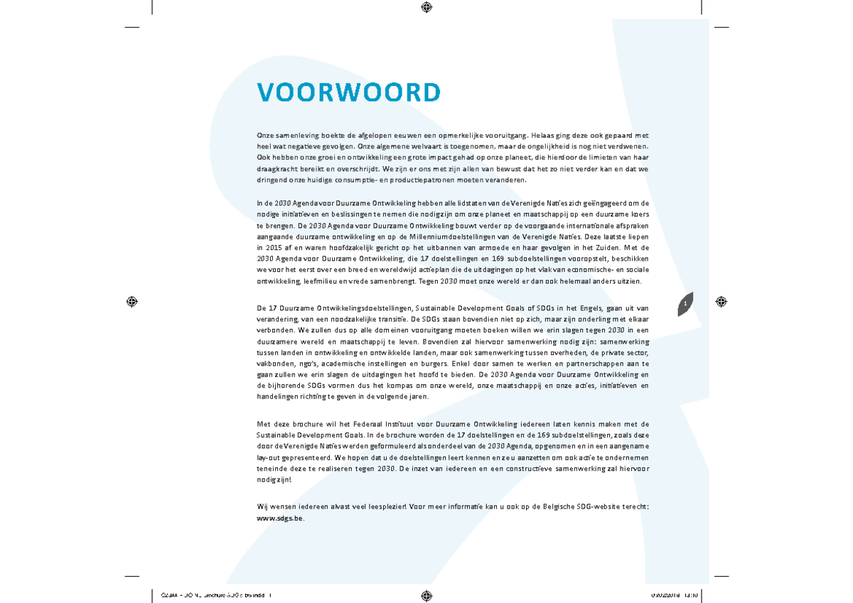 SDG brochure NL - sdgs Wij wensen iedereen alvast veel leesplezier ...