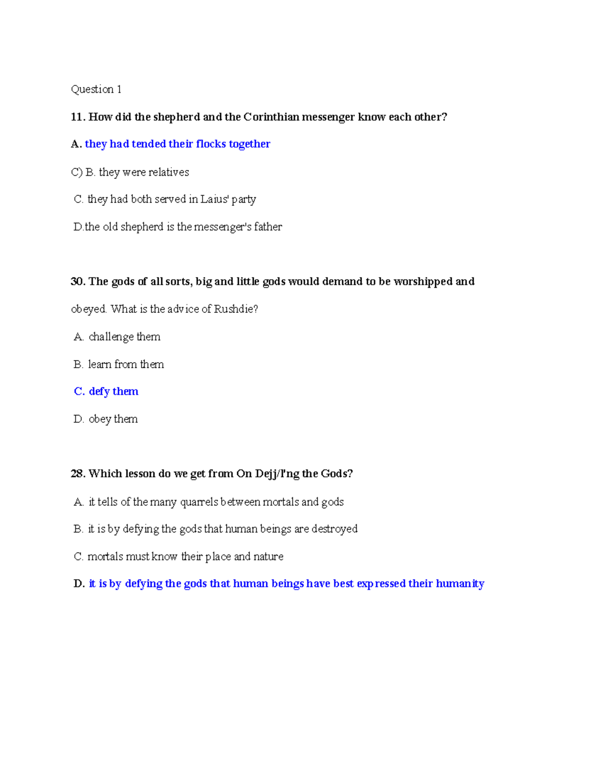 Lezgaw finalized - gdsgsd - Question 1 11. How did the shepherd and the ...