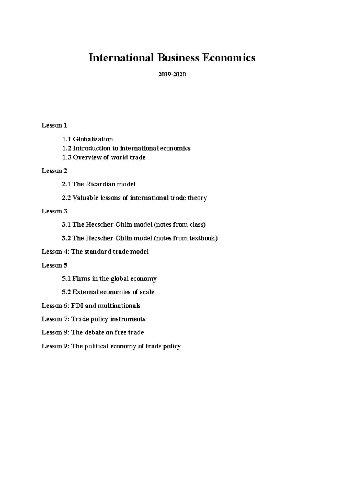 International Business Economics - International Business Economics ...