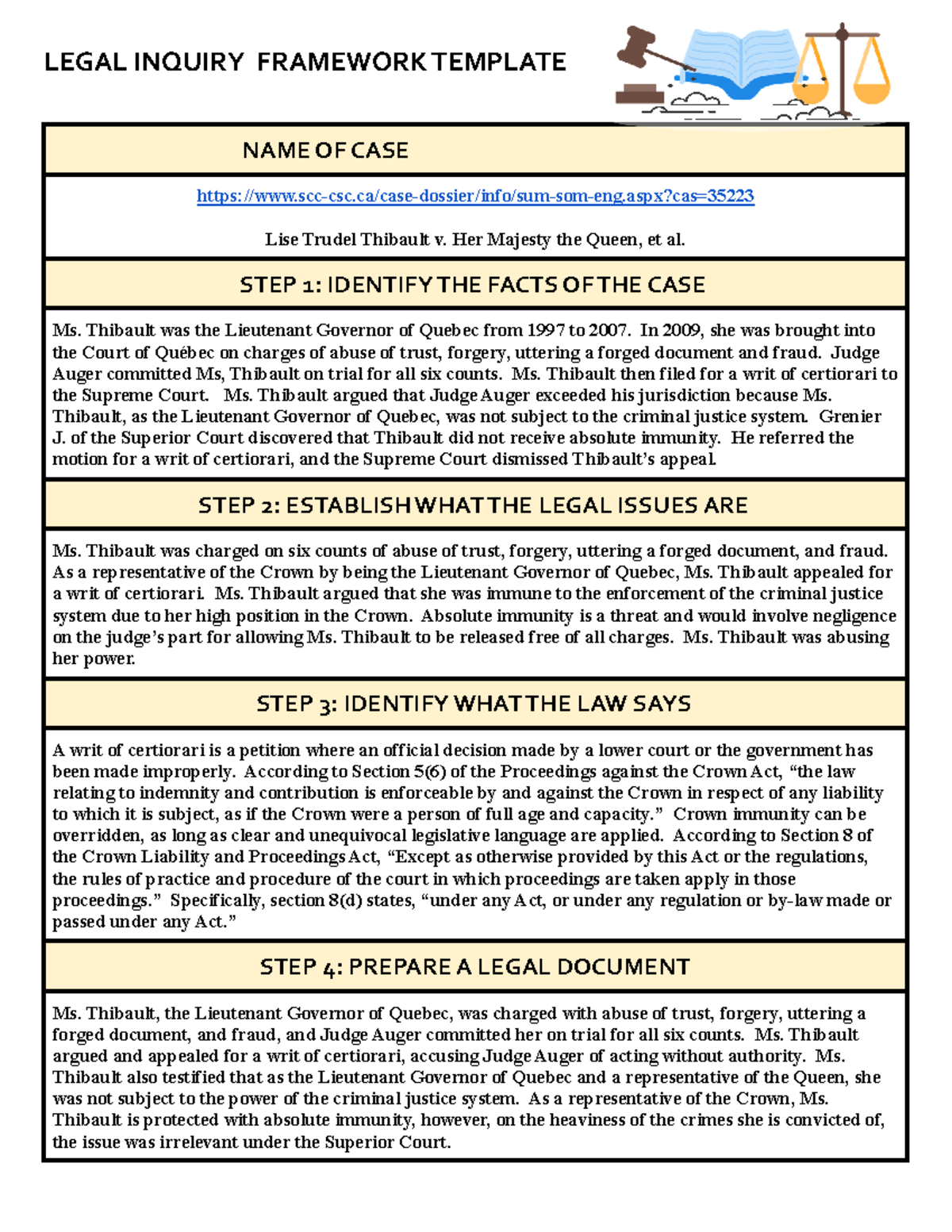 Chapter 9 - Legal Inquiry Framework Template - LEGAL INQUIRY FRAMEWORK ...