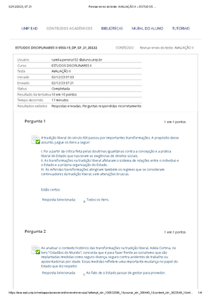 Modelo de Capa Trabalho - biomedicina forense - AVA UNIP - INSTITUTO DE ...