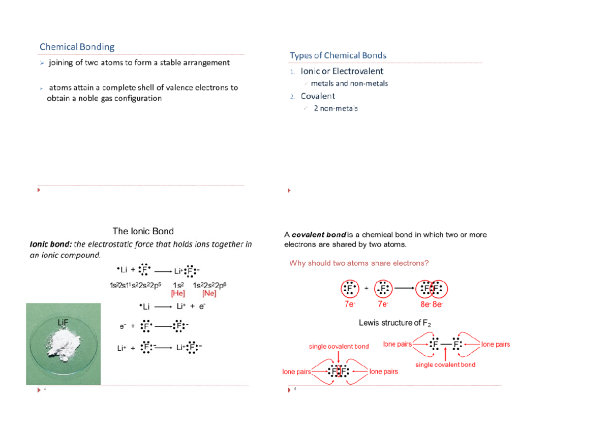 Chemical Bonding lesson - Bachelor of science in Civil Engineering ...