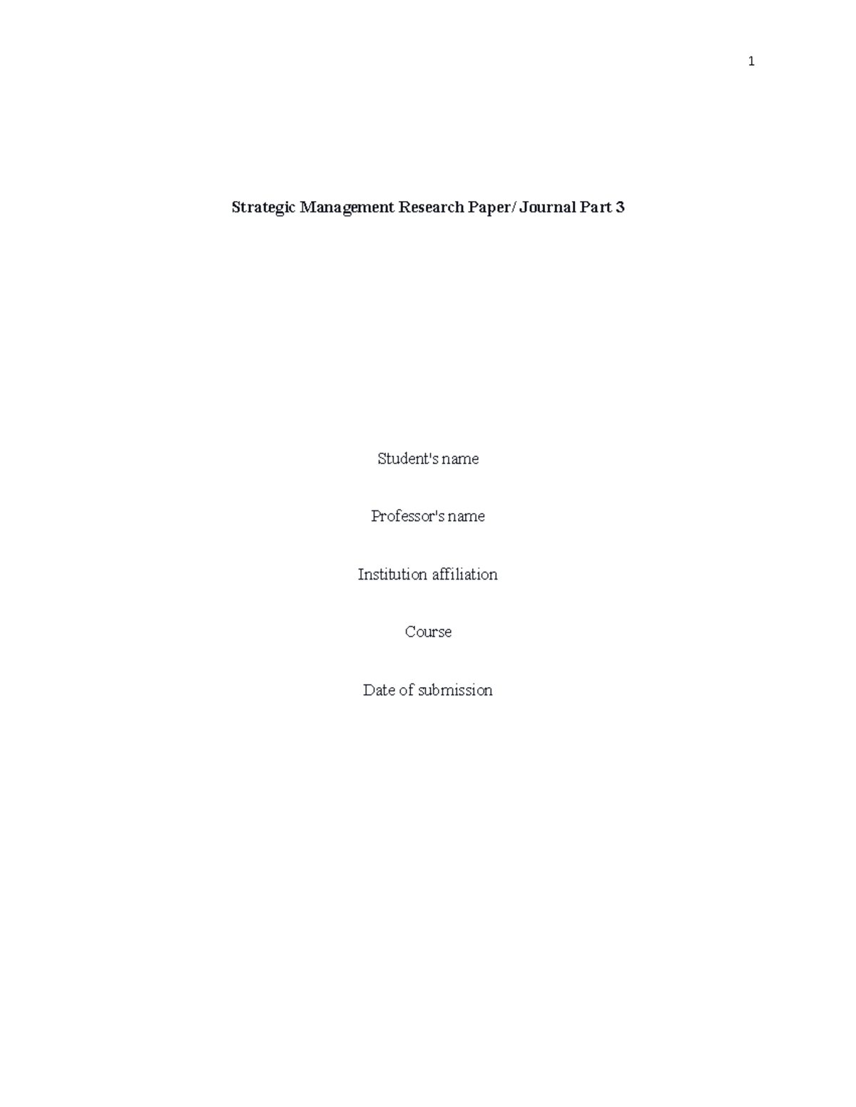 #Task 306914 - Making yourself familiar - Strategic Management Research ...