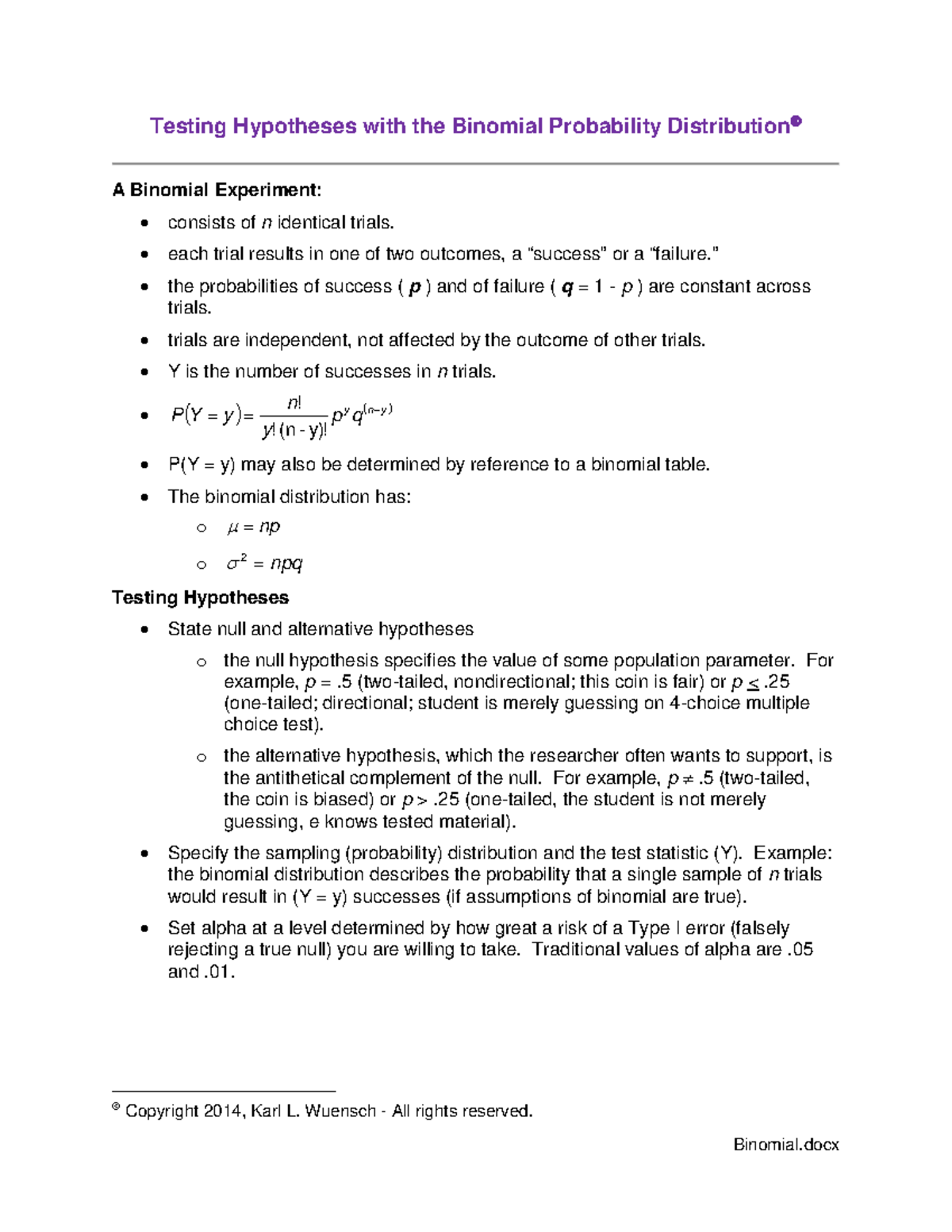 Testing Hypotheses With The Binomial Probability Distribution Testing testing-hypotheses-with-the-binomial-probability-distribution-testing