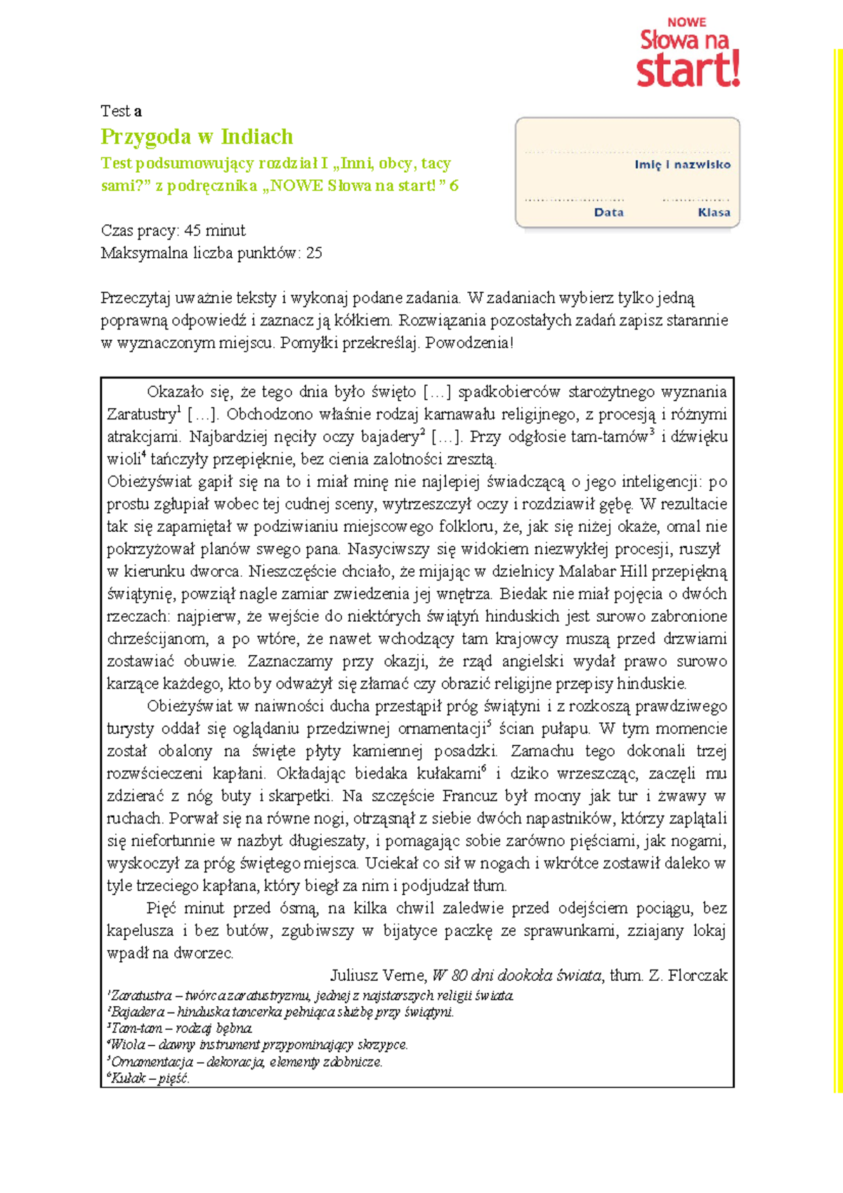 Test podsumowujacy do rozdzialu i inni obcy tacy sami wersja a - Test a ...