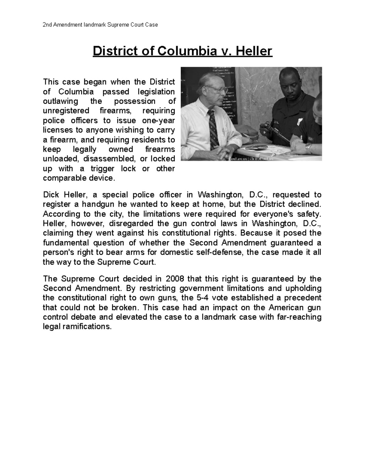 Amendments and Court Cases - 2nd Amendment landmark Supreme Court Case ...
