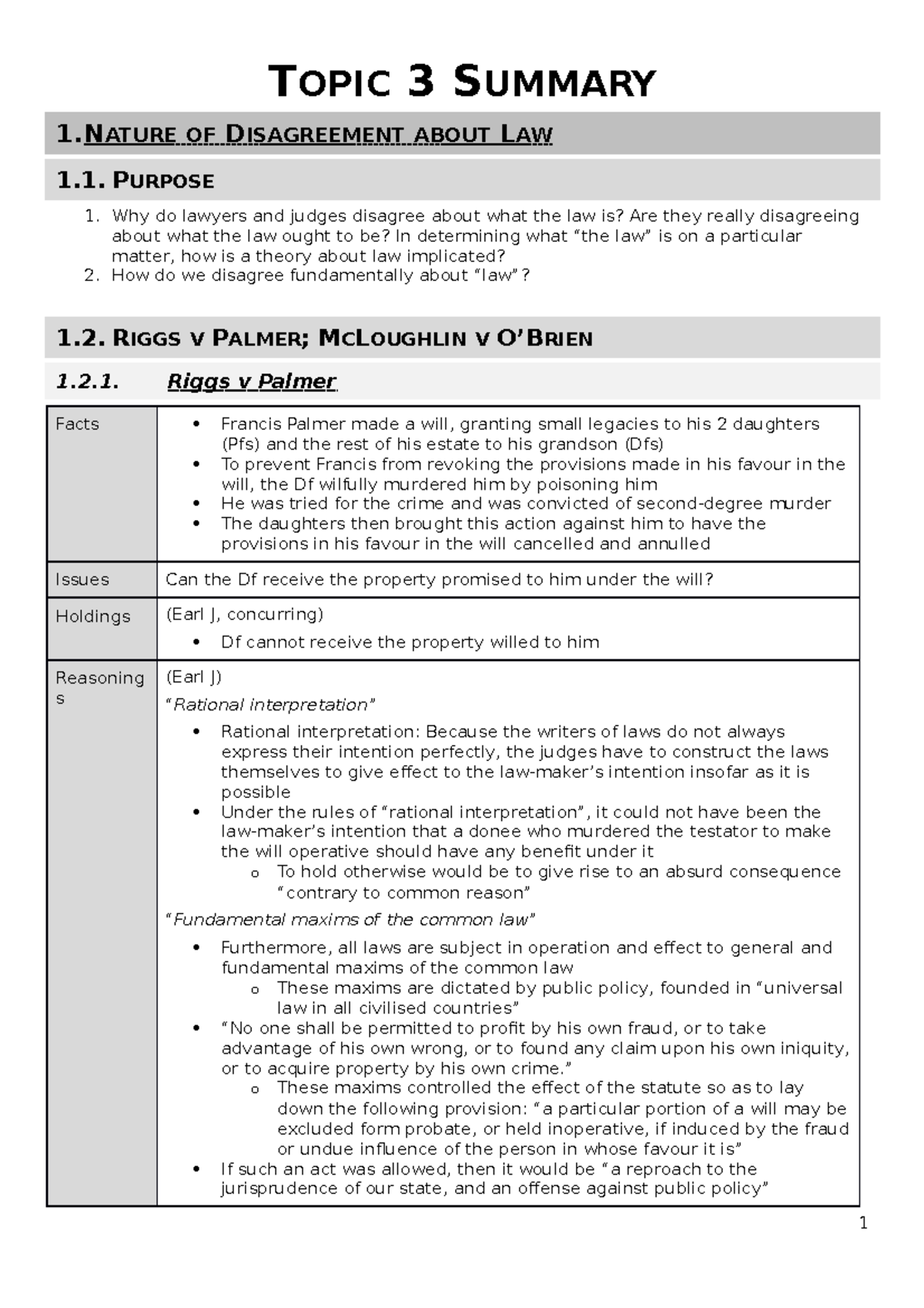 LTP Topic 3 - Summary of readings - TOPIC 3 SUMMARY 1. N ATURE OF ...