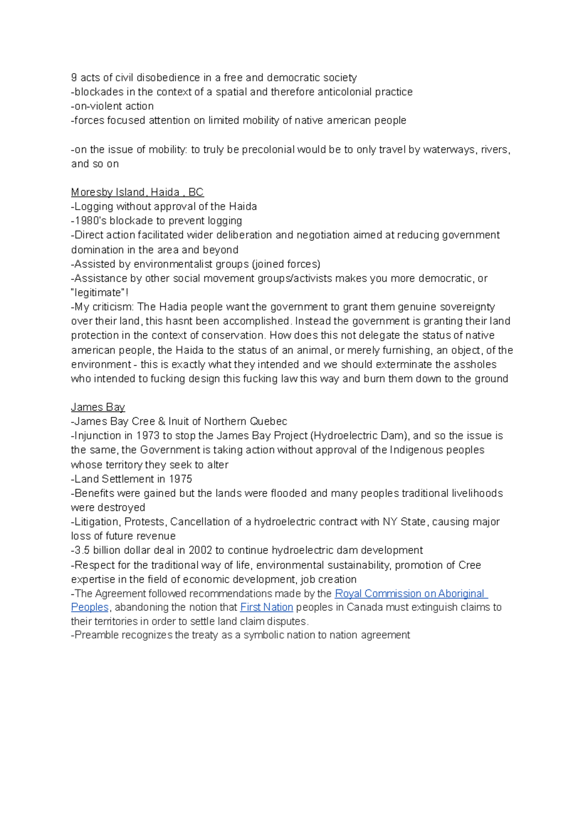 Script - 9 acts of civil disobedience in a free and democratic society ...