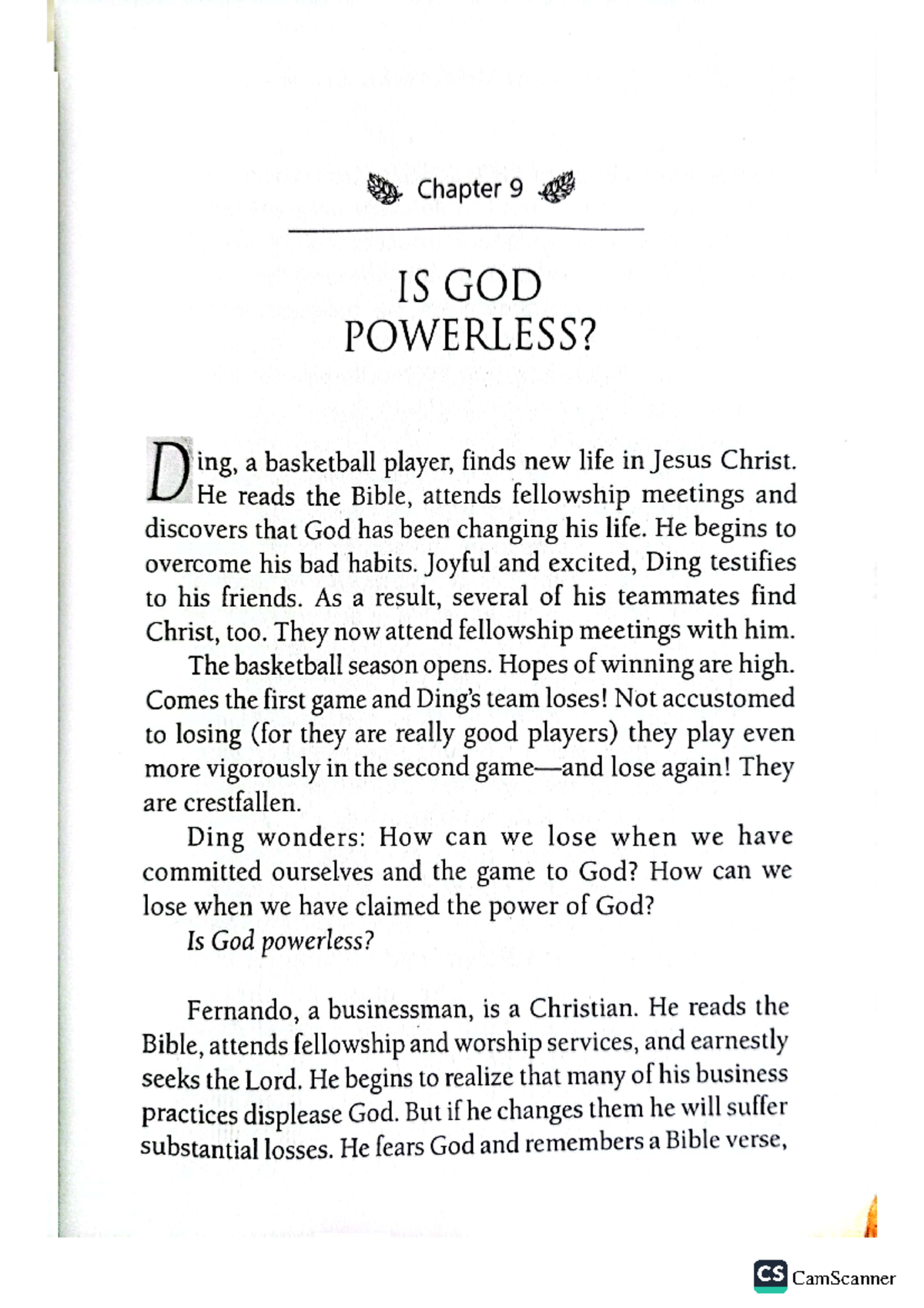 CL2 Topic 4 IS GOD Powerless - Christian Living - Studocu