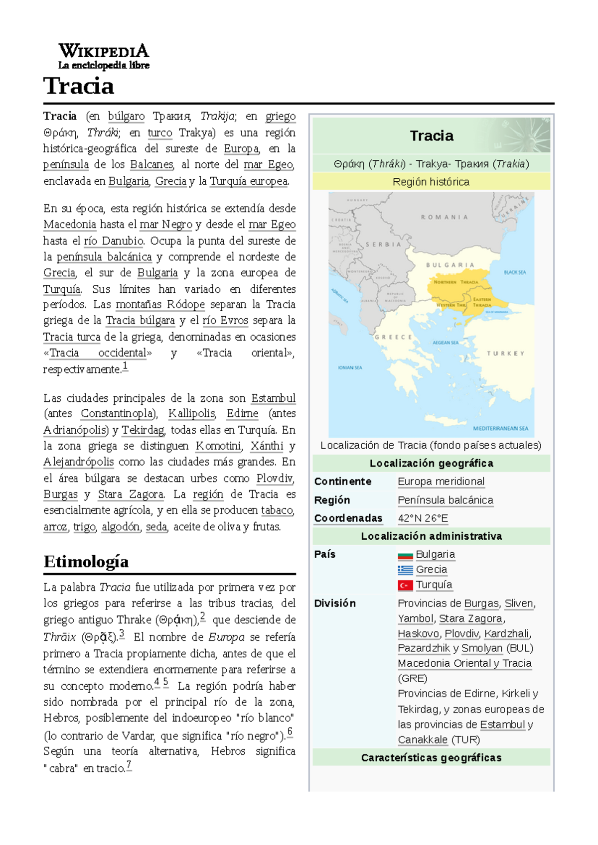Tracia - historia de contemporanea - Tracia Θράκη (Thráki) - Trakya ...