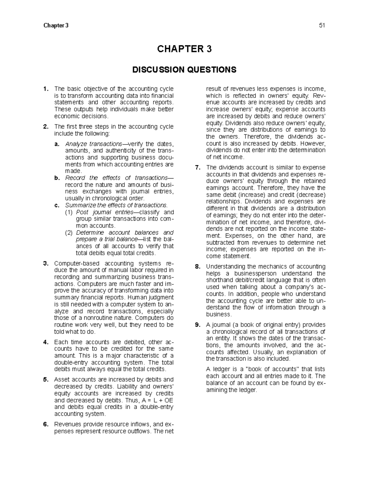 Albrecht Ch 3 SM 2PP - Lecture notes 1 - CHAPTER 3 DISCUSSION QUESTIONS ...