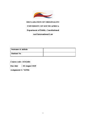 15 - One of Bato summeries - IOS2601 - Unisa - Studocu