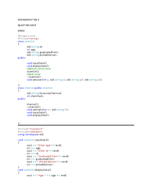 Muhammad Usman 19F-0304 C Object Oriented Programming Lab 3 - Object ...