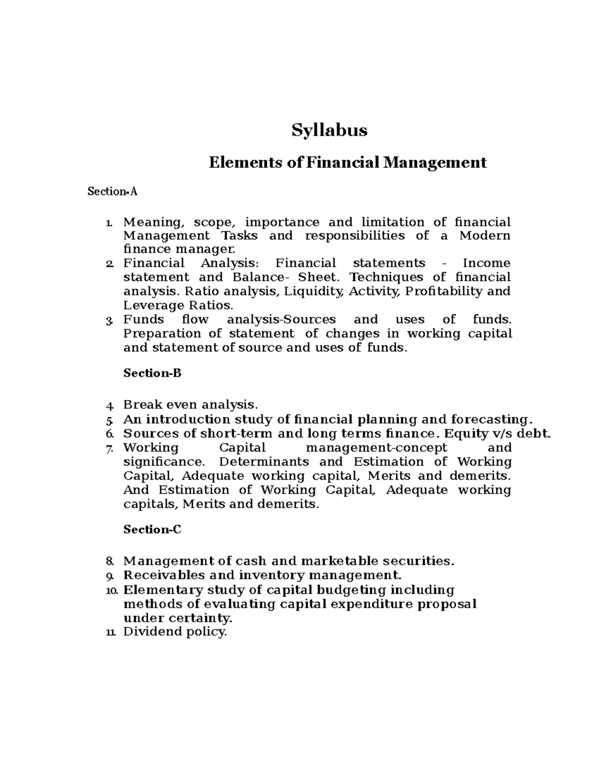 Financial Management Question and Answer - Financial Management 4 ...