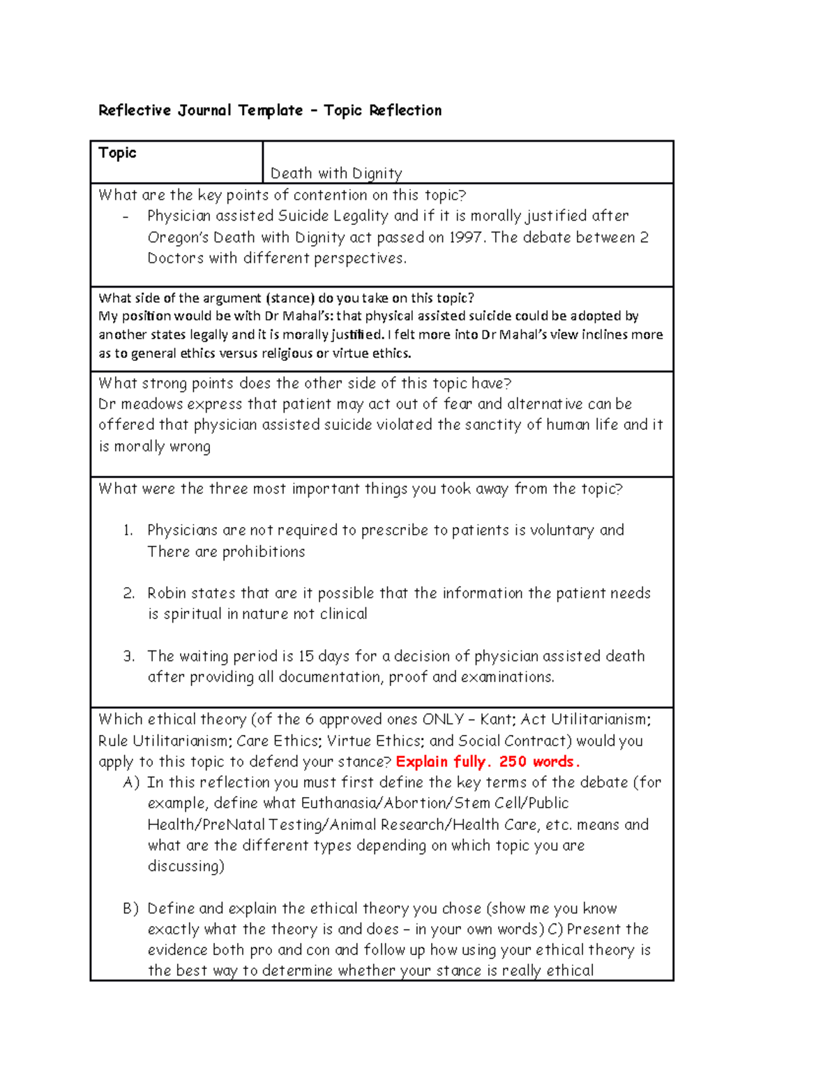 Reflective Journal Template 2020 online phil434 - Reflective Journal ...