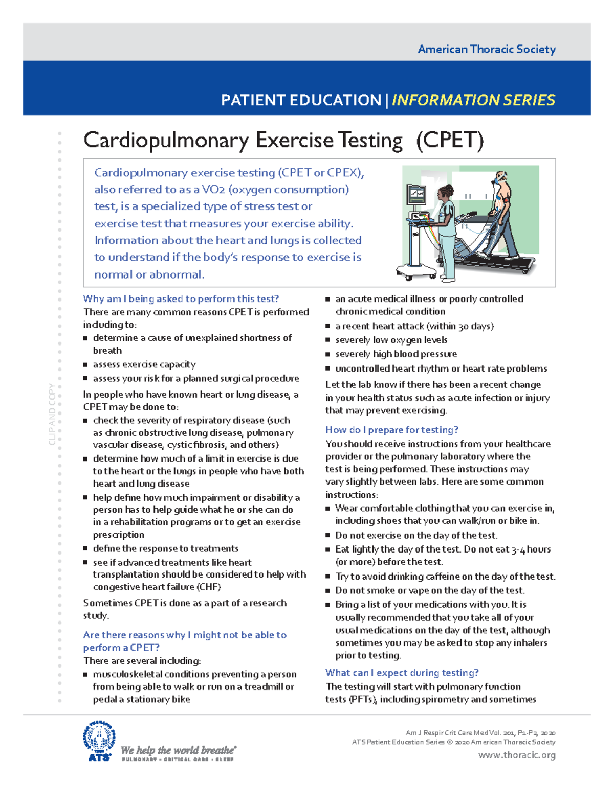 Cpet - dsafasdfasd - American Thoracic Society PATIENT EDUCATION ...