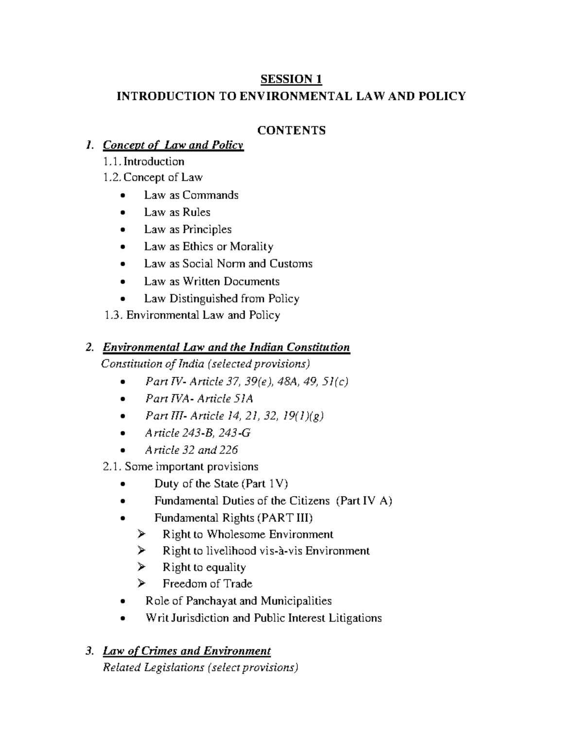 Env Law and policy - Notes LLB Notes LLB Notes LLB Notes LLB Notes LLB ...