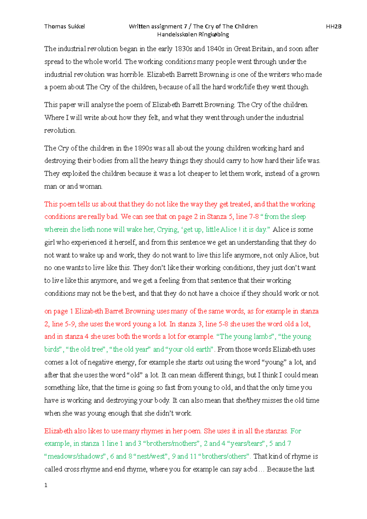 Written assignment 7 - Labour Union - Thomas Sukkel Written assignment ...