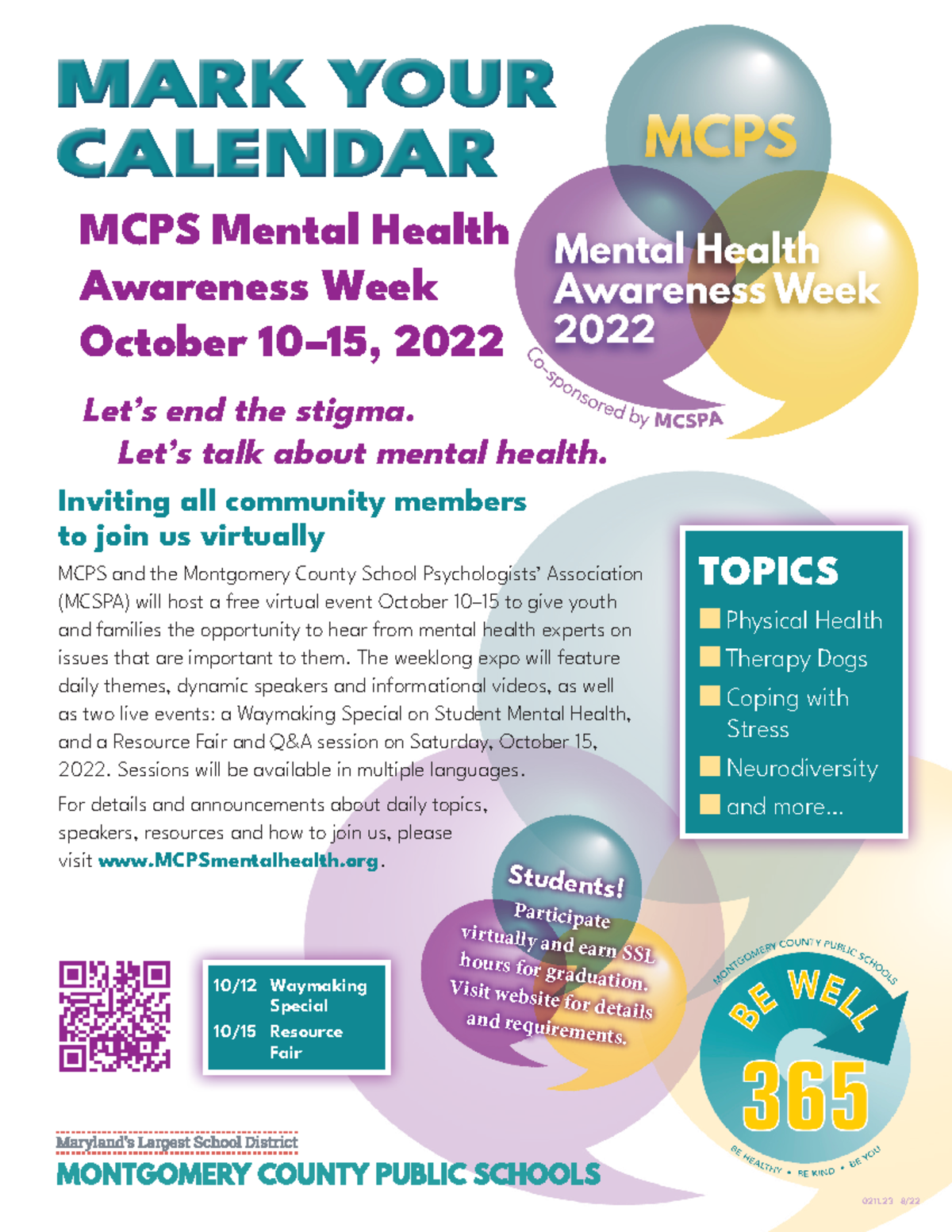 MHAW flyer-2022 - Inviting all community members to join us virtually ...