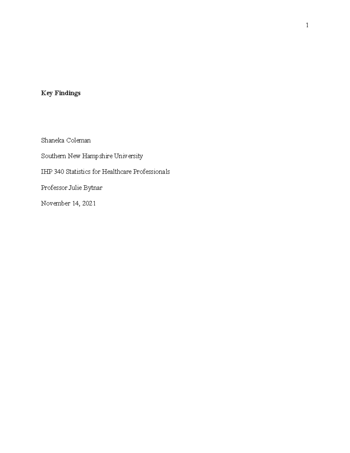 3-1 Journal Key Findings - 20EW5 - SNHU - Studocu