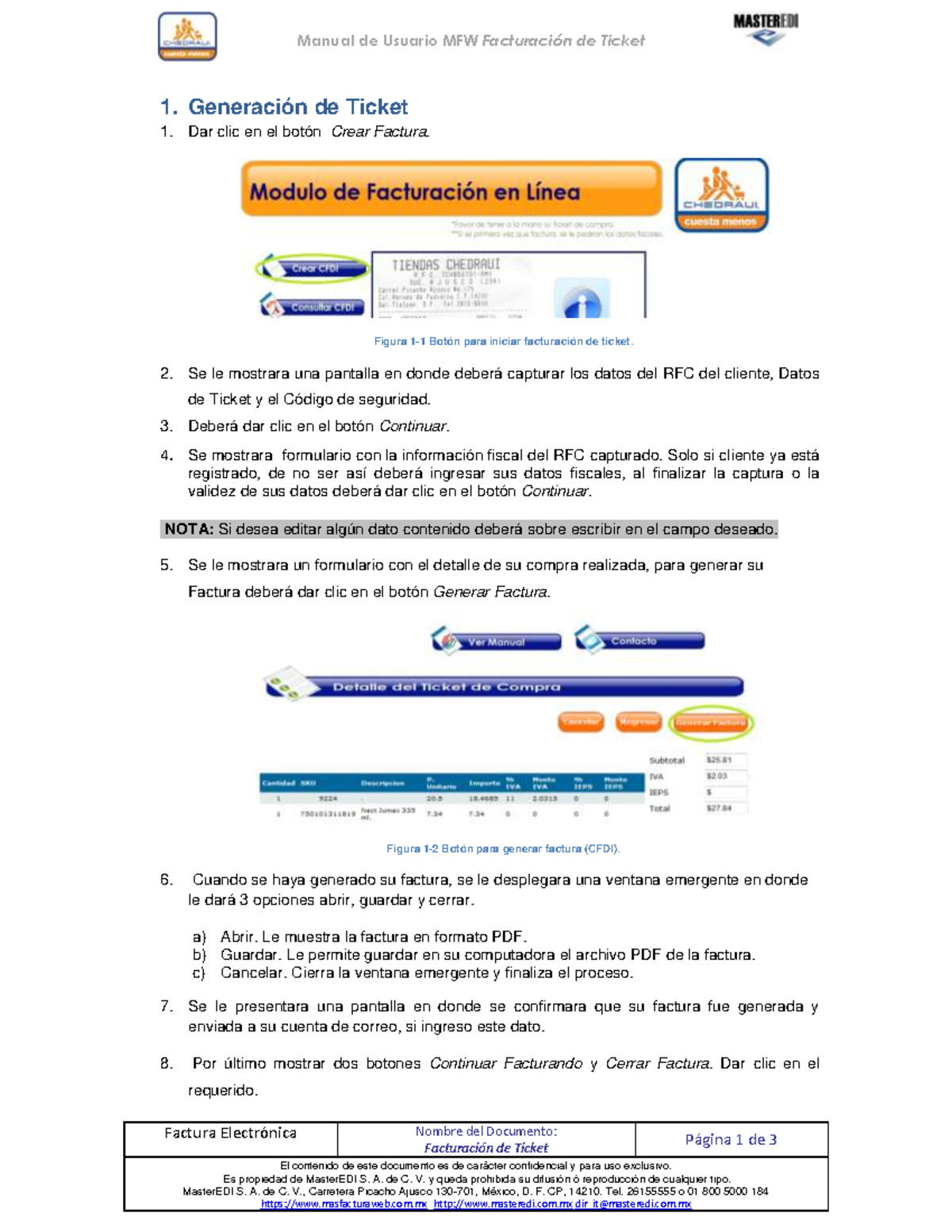 Manual Ticket - Manual de Usuario MFW FacturaciÛn de Ticket Factura ...