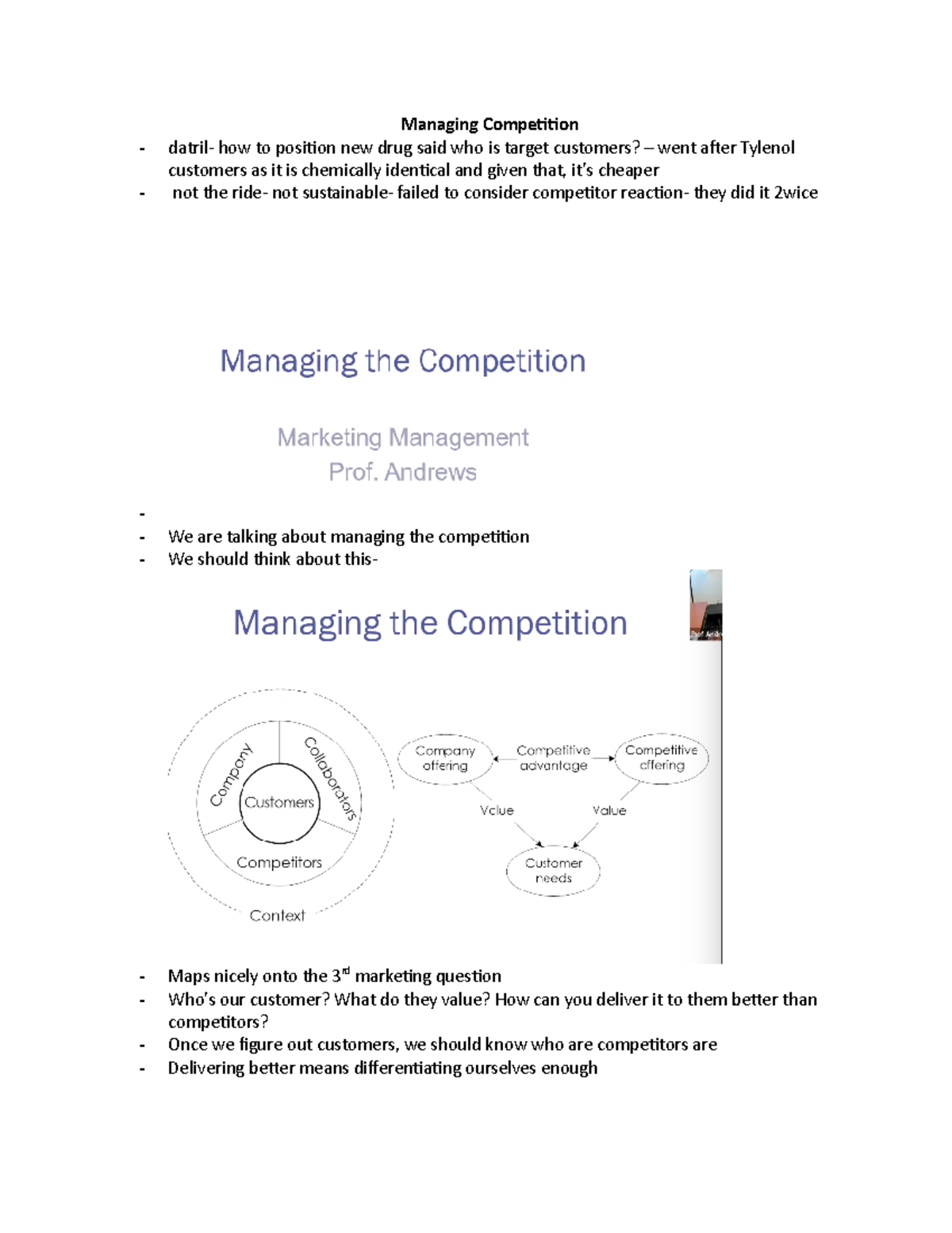 Managing competition - Managing Competition datril- how to position new ...