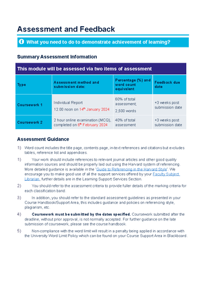 Assessment guidance template(3) - Submission Deadline: Week 9 (60%) You ...