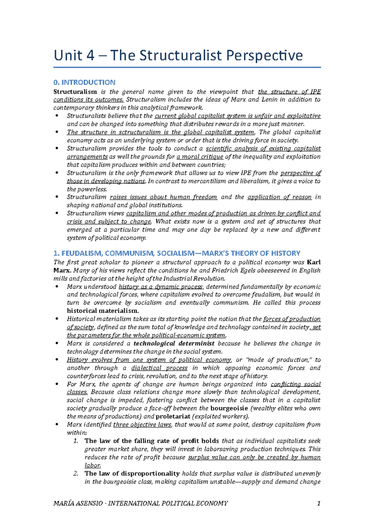 Unit 4 - Robert Robinson - Unit 4 – The Structuralist Perspective 0 ...