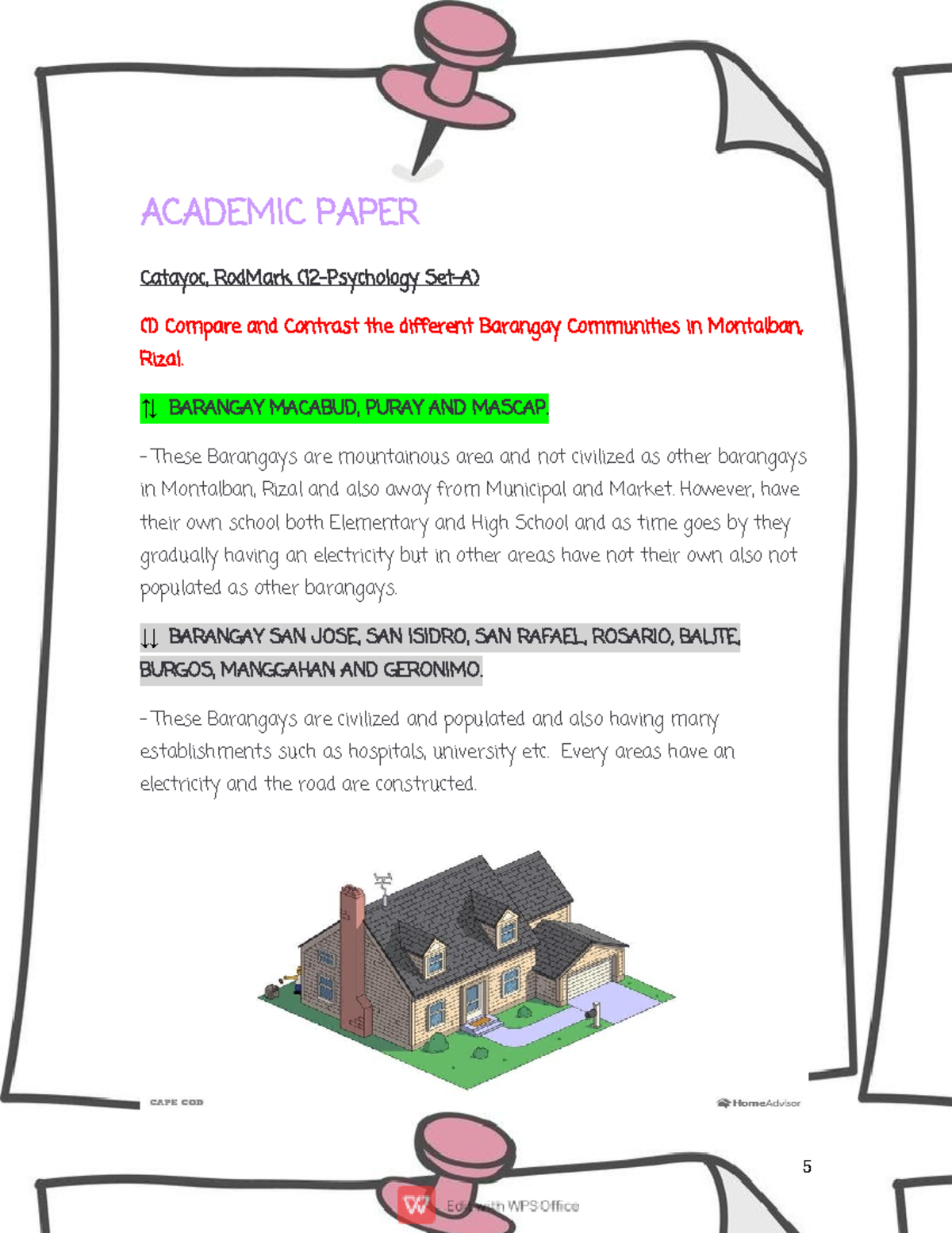 Academic Paper-WPS Office - 5 ACADEMIC PAPER Catayoc, RodMark ( 12 ...