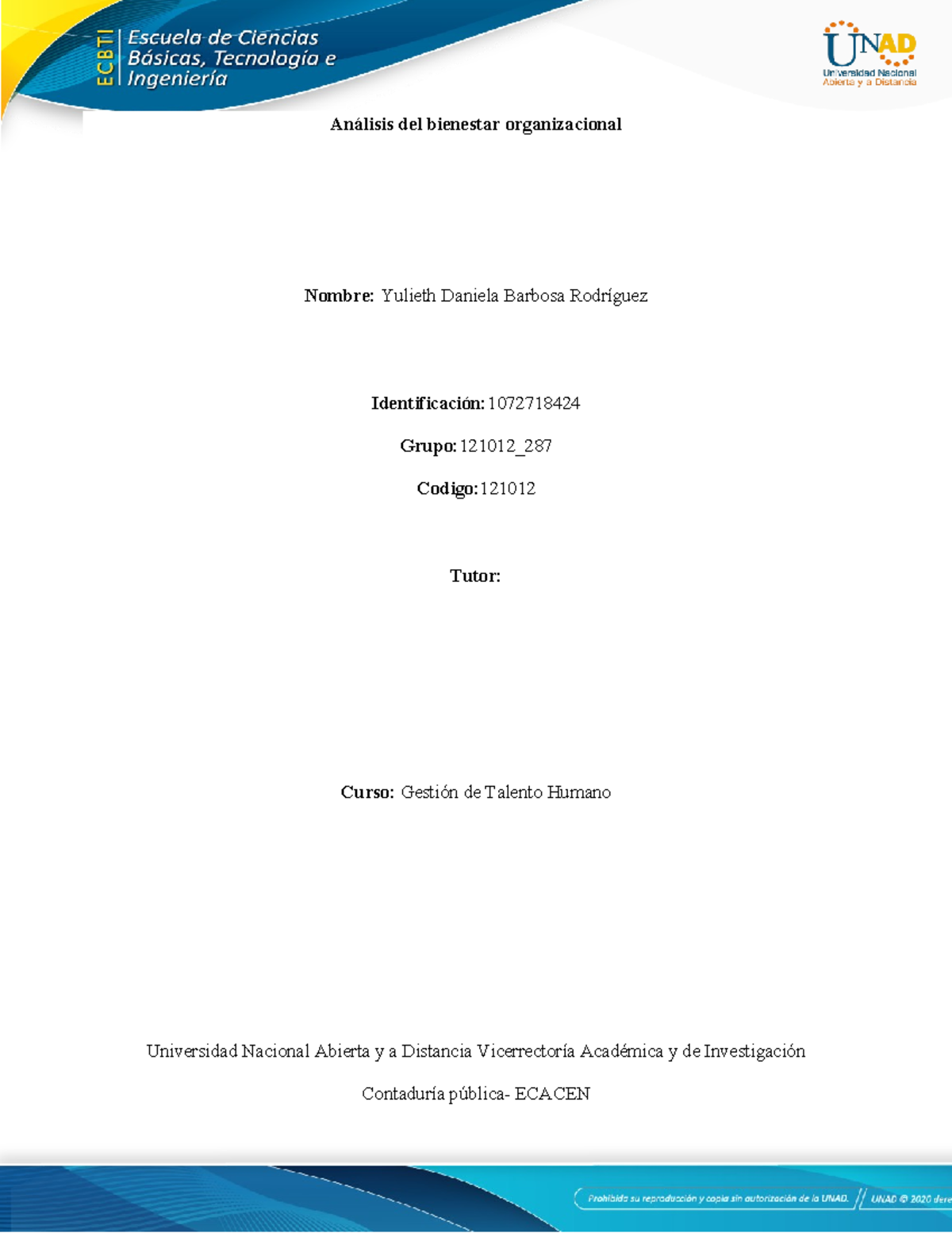 Fase4- Análisis del bienestar organizacional- Yulieth Rodriguez ...