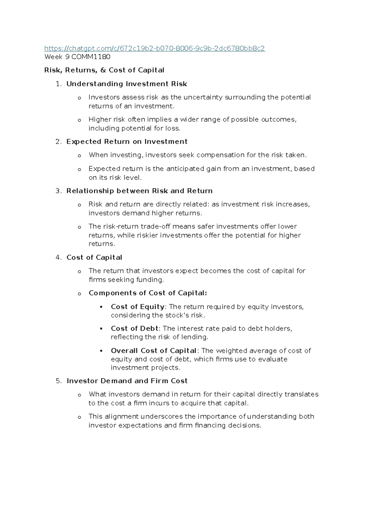 Week 9 note - WEEK 9 - NOTES - chatgpt/c/672c19b2-b070-8006-9c9b ...