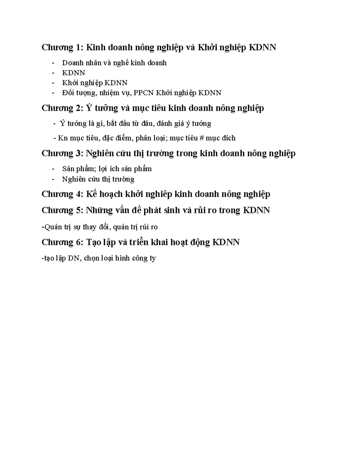 KHỞI NGHIỆP KDNN - Chương 1: Kinh doanh nông nghiệp và Khởi nghiệp KDNN - Doanh nhân và nghề ...